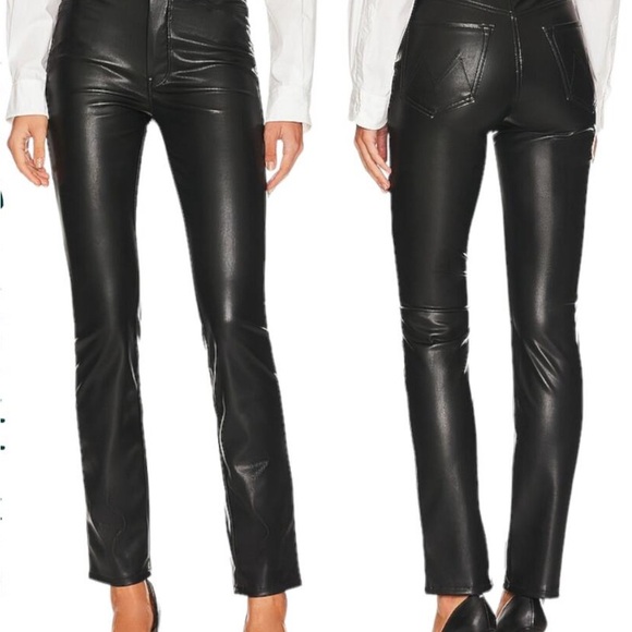 Mother Faux Leather Pants